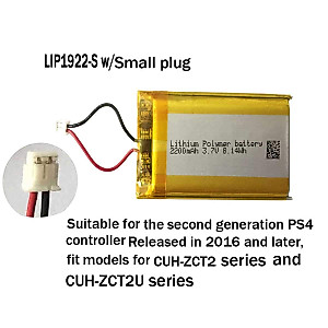 AOLIKES Cuh-zct2e Battery LIP1922-S 2200mAh for PS4 Pro Battery Replacement, for with Integrated Light Bar PS4 Slim Controller Battery Replace LIP1522 on Cuh-zct2u Series Controller PS4 V2 Battery