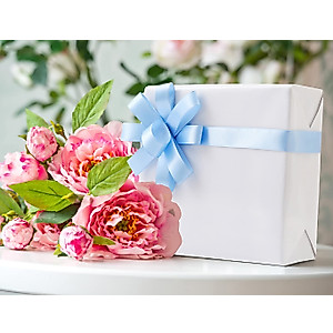 CAMKUZON White Wrapping Paper for Wedding, Baby Shower, Christmas, Holiday, Birthday, Mother's Day - Solid Color Pearly White Gift Wrap Paper Roll - 17.4 Inch X 33 Feet