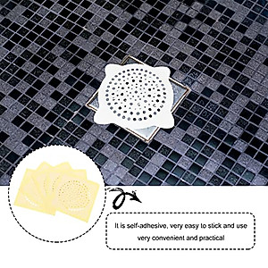 50pcs Cover Stopper Drain One-Off Shower Kitchen Sticker Bathtub Tub Bathroom Stoppers Toilet Home Woven Laundry Paper Hole Floor Catchers Bath Filter Sink Anti-Blocking White (Color : Whitex2pcs, S