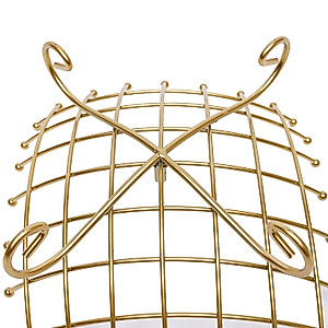 3 Tier Fruit Bowl Stand, Metal Fruit Basket Fruit Rack Countertop Fruit Holder Fruit Snack Storage Baskets Candy Tray Plate (Gold)