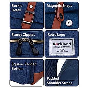 Rockland Heritage USB Laptop Backpack, Blue, Large