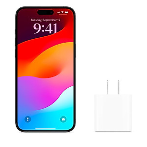 Apple 20W USB-C Power Adapter - iPhone Charger with Fast Charging Capability, Type C Wall Charger