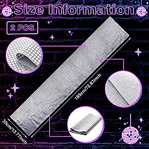 2 Pcs 14 x 72 Inches Glitter Disco Party Table Runner 70s Disco Party Table Cover 70s Birthday Party Supplies The 70s Dance Party Disco Theme Party 80s Hip Hop Party Decoration and Supplies for Table