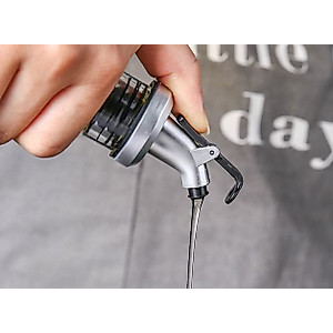 HORNO 5 Pack Oil Spouts, Olive Oil Vinegar Bottle Stopper Dispenser, Leakproof Bottle Spouts for Oil, Vinegar, Olive Oil, Salad, Wine, Etc