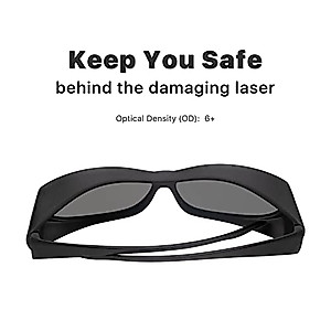 Cloudray CO2 Laser Safety Glasses,Safety Goggles,10600nm Laser Safety Goggles,Laser Eye Protection Od 6+ Glasses Professional Goggles for CO2 Laser Engraver Cutter (Style C)