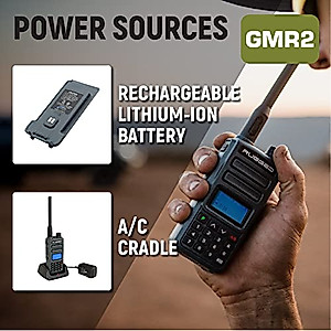 Rugged Walkie Talkie for Adults Hiking Camping Off Road with 22 GMRS Channels – Features Long Range NOAA Weather Channels and Rechargeable Battery