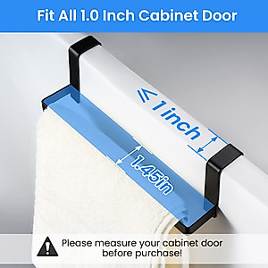 ORLESS 2-Pack Kitchen Cabinet Door Organizer, Over Cabinet Door Organizer with Towel Bars, Cabinet Door Storage for Cutting Board, Foil, Plastic Wrap, Baking Sheet, Cookie Sheet