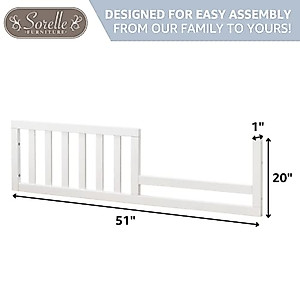Sorelle 136 Toddler Rail, Heritage Fog