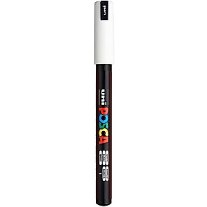 Posca Marker 1M in White, Posca Pens for Art Supplies, School Supplies, Rock Art, Fabric Paint, Fabric Markers, Paint Pen, Art Markers, Posca Paint Markers