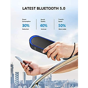 LENRUE Bluetooth Speakers, Waterproof Portable Speakers with TWS, 24 Playtime, Stereo Sound, Wireless for Home Shower Pool Beach Outdoor