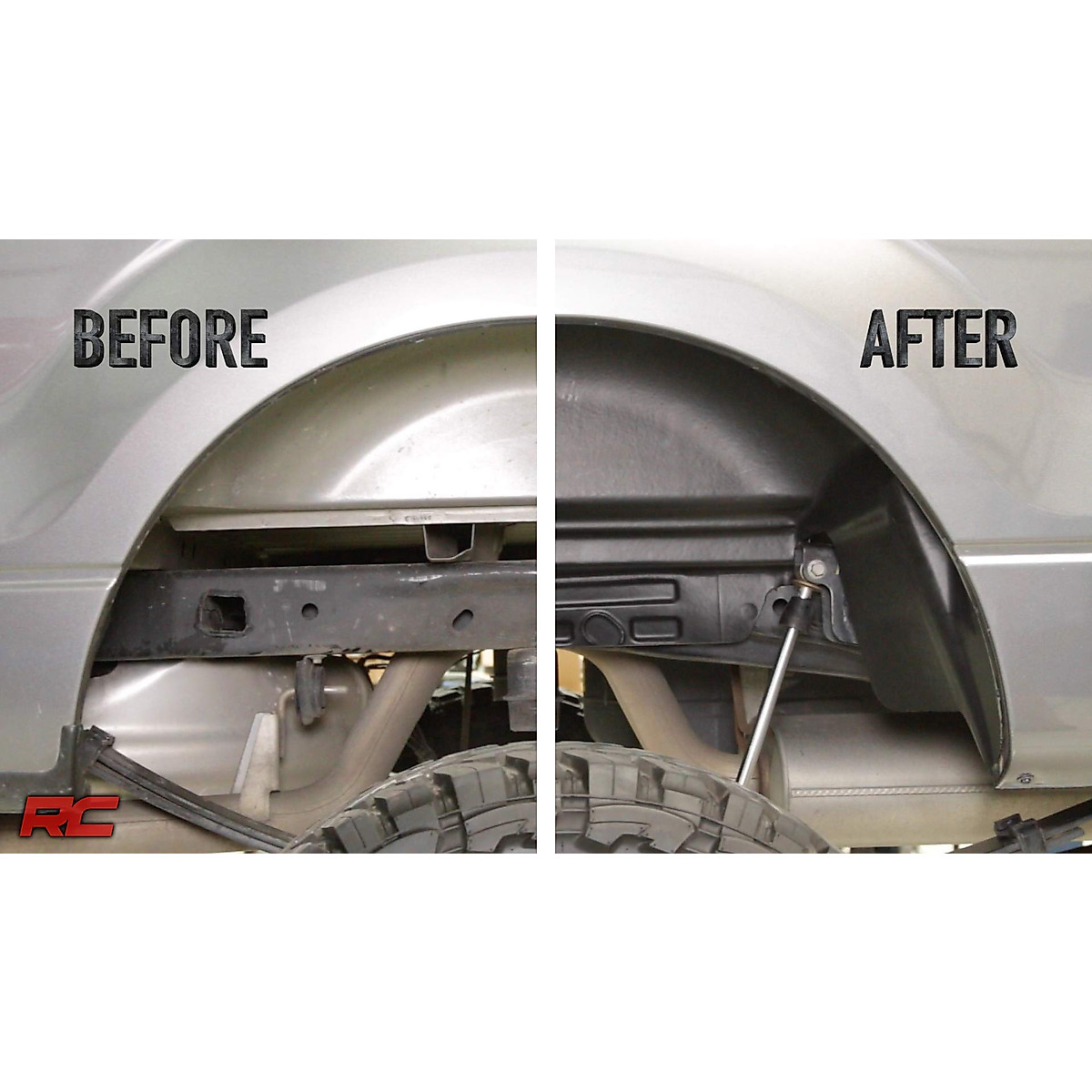 Rough Country Rear Wheel Well Liners for 2017-2020 F-250/F-350 Super Duty - 4517