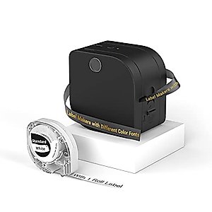Zodzi Labels Maker with Color Fonts- P12Pro Label Maker Machine with Tape Support Inkless Multiple-Colored Fonts Icons Border, Bluetooth Rechargeable, Label Printer for School Item, Kids Teenagers