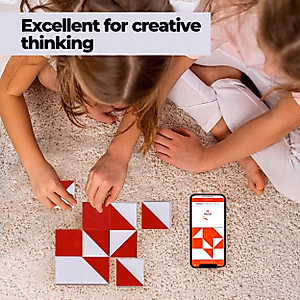 PrfcNL IQ Test Cubes (Natural Edition) – 9 Kohs Cubes, Practice for Block Design Test, BDT, WPPSI, WAIS and WISC Tests, Montessori Educational Blocks to Improve Concentration, Coordination and Memory