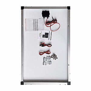 Nature Power 110 Watt Complete Solar Kit with 300 Watt Power Inverter, 11 Amp Charge Controller and Bonus 1.5 Watt Solar Battery Trickle Charger