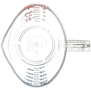 Carlisle FoodService Products 4314107 Commercial Plastic Measuring Cup, 1 Cup, Clear (Pack of 3)