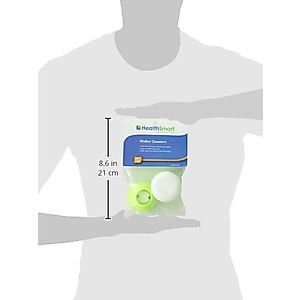 HealthSmart Walker Glides, Walker Caps or Walker Pads also for Rollators, Universal Fit, Pack of 2