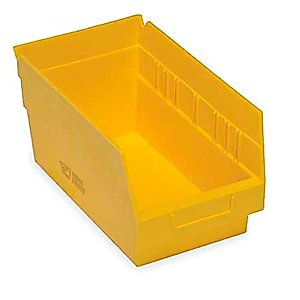 Yellow Shelf Bin, 11-5/8 L x 6-5/8 W x 6 H