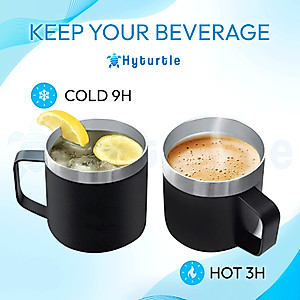 HYTURTLE Dad Fuel Coffee Black Mug/Tumbler 14oz Stainless Steel Gift for Dad on Father's Day, Birthday, Christmas