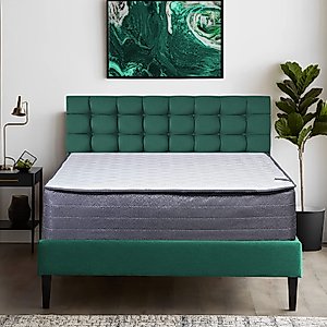 Nutan 10 Inch Hybrid Plush Mattress, Comfortable Spring Mattresses for Perfect Feel, Provide Equal Level Body Support and Correct Posture, Fully Assembled Bedding, White, Full XL