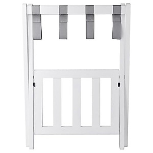 Raya luggage rack with shelf in white finish