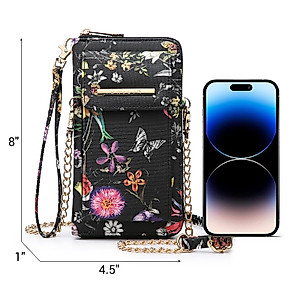 Dasein Crossbody Bag Phone Purse Handbag for Women Shoulder Bag Credit Card Wristlet Wallet with Multi Pockets