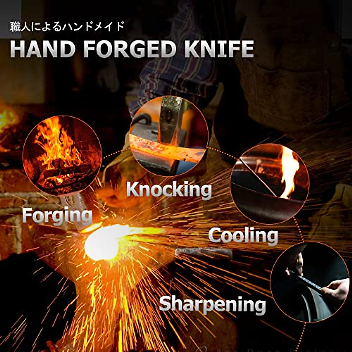 Huusk Slicing Knife 11 Inch Brisket Carving Knife for Meat, Japan Knife with Wood Handle Japanese AUS-10 Steel Super Sharp Long Knife for Meats Ribs Roasts