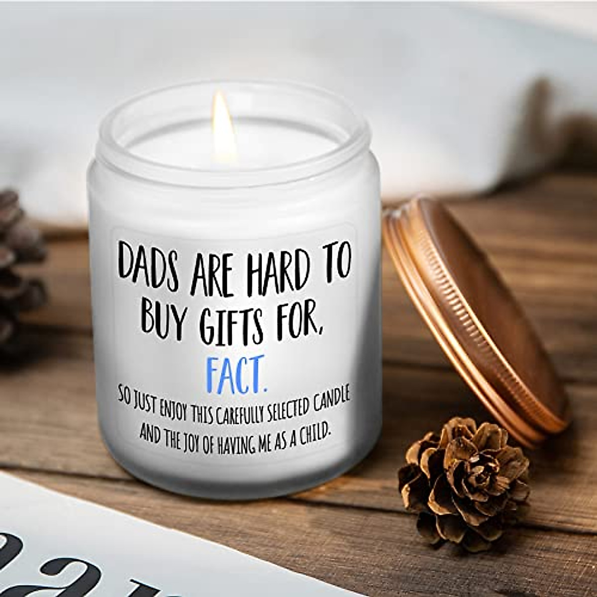 Birthday Gifts for Dad from Daughter, Son - Retirement Gifts for Dad, Christmas Gifts Who Have Everything for Dad, Husband, Men Best Father Day Gifts - Smoke Vanilla Scented Candles