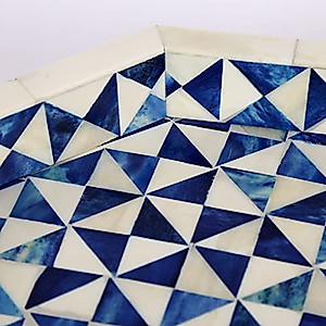 HANDICRAFTS HOME 12x12 Octagon Multi Decorative Tray Breakfast Coffee Table Top Vintage Handmade Serving Tray