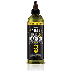 Arlo's Pro-Growth Hair and Beard Oil 8 oz. - Hair Oil, Mustache Oil and Beard Oil Growth