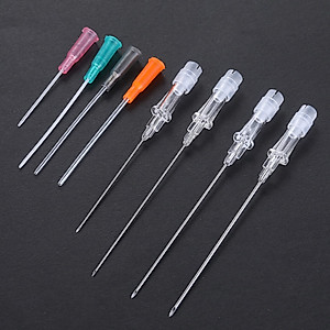 Xpircn Piercing Kit 14G 16G Body Piercing Jewelry Kit Tool, Catheter Piercing Needles Mixed 14G 16G 18G 20G IV Catheter Needles