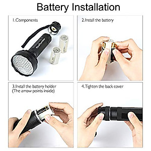 UV Flashlight Black Light, 100 LED Blacklight Flashlite Pet Urine Detector for Dry Dog/Cat Urine Stains Detection, Bed Bug, Scorpions Finder with UV Sunglasses, Working with Pet Odor Eliminator