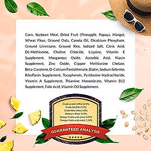 LAFEBER'S Tropical Fruit Gourmet Pellets Pet Bird Food, No Added Sugar, Made with Non-GMO and Human-Grade Ingredients, for Conures, 4 lb