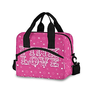 ALAZA Pink Lunch Bags for Women Leakproof Crossbody Lunch Bag Lunch Bag with Shoulder Strap lunch Box Purse Lunch Cooler Bag for Women,Nurse,Teachers(k)