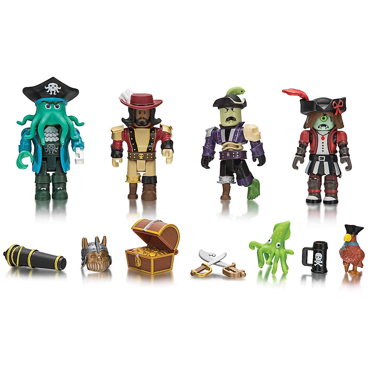 Roblox Action Collection - Pirate Showdown Four Figure Pack [Includes Exclusive Virtual Item]