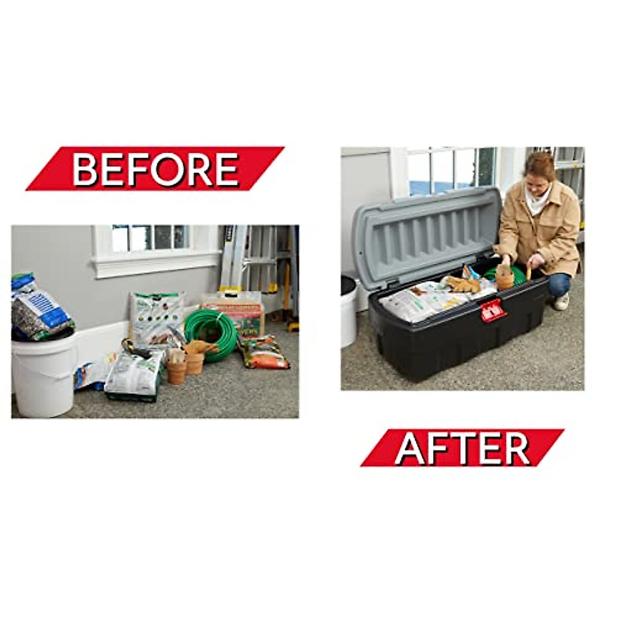 Rubbermaid ActionPacker️ 48 Gal Lockable Storage Bin, Industrial, Rugged Large Storage Container with Lid