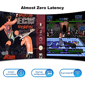 BITFUNX RetroScaler N64 Wireless Controller Adapter - Supports N64 Game Console, Compatible with PS3/PS4/PS5, Xbox One S, Series X/S, Switch Pro Bluetooth Controllers