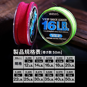VARIVAS. VEP SHOCK LEADER. 50lb, 50m by Morris