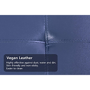 SIENWIEY Sectional Couch for Living Room Furniture Sets, Blue Leather Couch L Shape Couch Faux Leather Sofa Living Room Sofa with Chaise 2 Piece Using for Living Room(Blue,Facing Left Chaise)