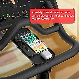 COOLWUFAN Phone Holder for Peloton Bike & Bike Handlebar Stable Anti-Slippery Phone Mount Tray Compatible with Peloton Bike, Bike+ Plus, Spin Bike, Accessories for Peloton (Easy Installation)