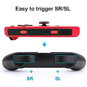 HEYSTOP Grip Compatible with Nintendo Switch OLED/Nintendo Switch JoyCon 3 Pack, Wear Resistant Game Switch Controller Handle Case Kit for Nintendo Switch Joy Con, Black