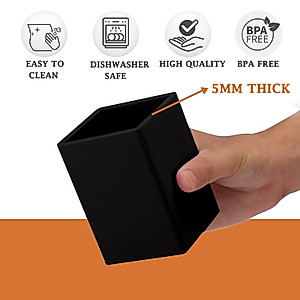 Silicone Pen And Pencil Holder For Desk，5mm Thick Silicone Pen Holder For Keeping Your Workspace Tidy And Organized，A Practical Design And Must-Have Pen Holder For Your Desktop Needs (1 PACK BLACK)