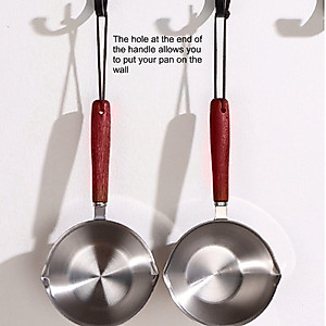 Mini Saucepan, Milk Pot, Milk Coffee Warmer 304 Stainless Steel Mini Melting Pot with 2 Pour Spouts for Heating Milk Melting (200ML)