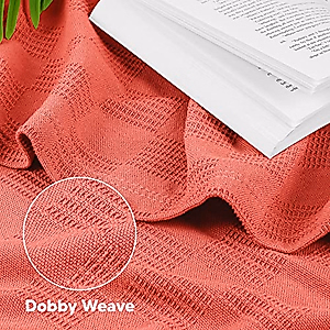 Utopia Bedding Coral 100% Cotton Blanket [Queen Size - 90x90 Inch] 350GSM Lightweight, Soft and Breathable Thermal Blanket for All Seasons
