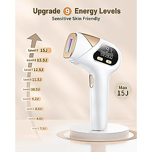 AMOTAOS Laser Hair Removal, IPL Hair Removal for Women and Men, 3-in-1 At-Home Permanent Hair Removal Device 9 Levels Upgraded 999900 Flashes Hair Remover for Face Armpits Arms Bikini Line Legs