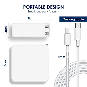 for Mac Book Pro Charger USB-C: 100W 6.7ft Fast Power Adapter for Type C Device, Compatible with MacBook Pro 16, 15, 14, 13 Inch, Mackbook Air 13 Inch, iPad Pro 2021/2020/2019/2018…
