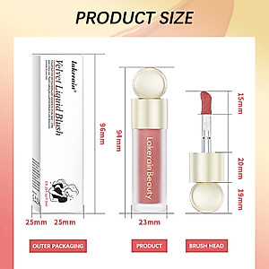 2pc Liquid Blush,Soft Cream Face Blush,Natural Matte Finish Looking, Dewy Cheek Tint, Moisturizing Lightweight Blendable Feel(#01+#02)