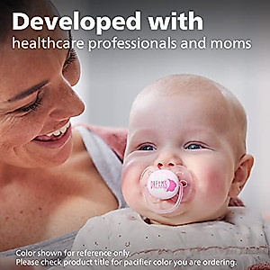 Philips AVENT Ultra Soft Pacifier, 0-6 Months, Arctic White/Green, 4 Pack, SCF214/40