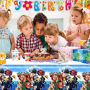 Fuyhiuous 2Pack One Piece Tablecloth Disposable Tablecover One Piece Birthday Party Supplies and Decorations for Kid Boy Baby Shower Rectangle Tables 70"X42"