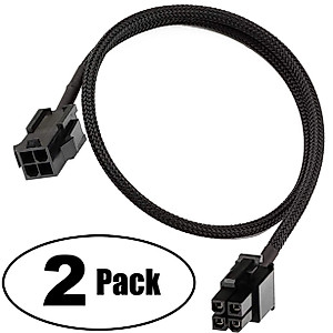 TeamProfitcom ATX CPU 4 Pin Female to Male Motherboard Extension Cable 12V for Power Supply 24 Inches (2 Pack)