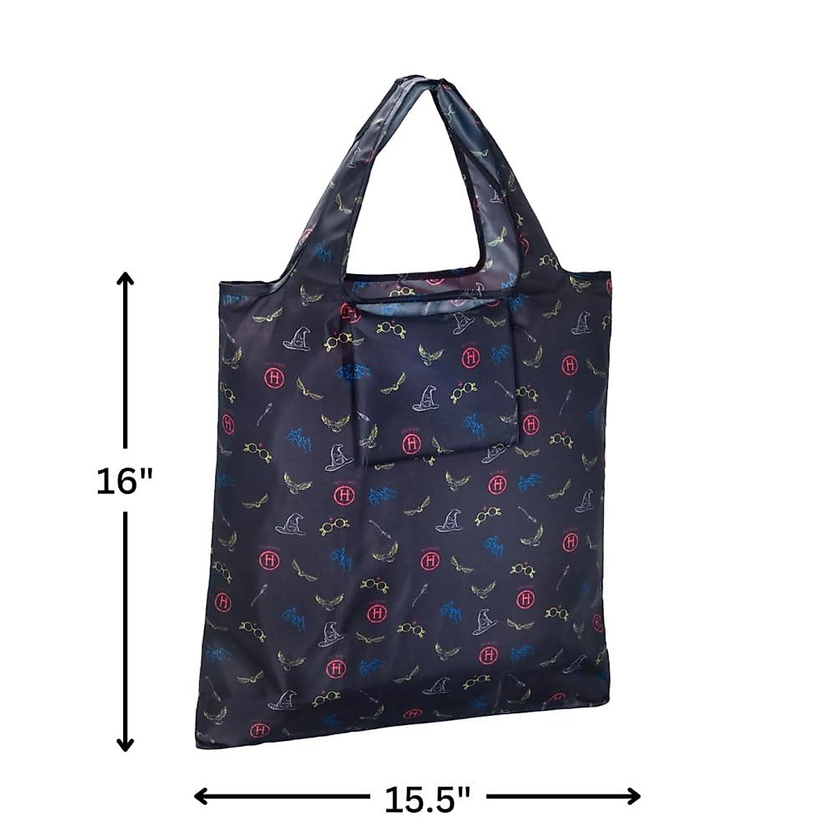 Amscan Spooky Harry Potter Trick-Or-Treat Bag - 16" x 15.5" (1 Pc.) - Perfect for Halloween and Horror-themed Parties